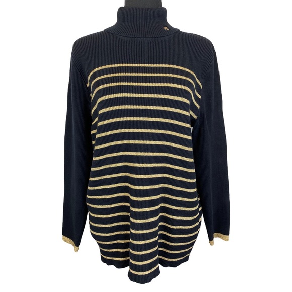 Lauren Ralph Lauren | Sweaters | Lauren Ralph Lauren Metallic Gold ...